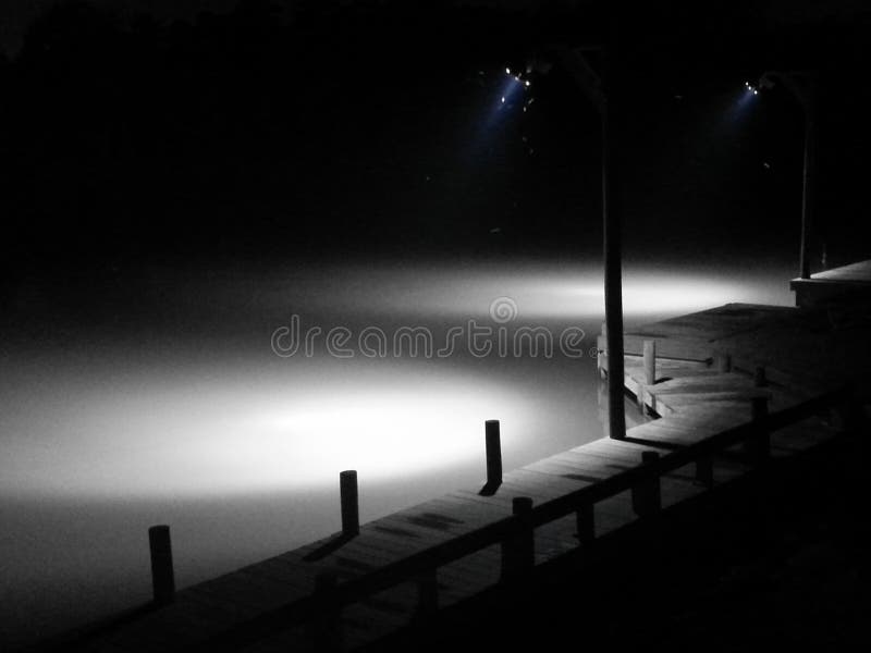 Pier through the Fog stock photo. Image of texas, river - 43965060