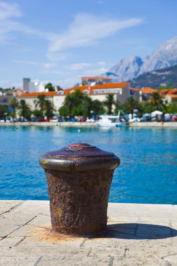 Pier and town at Croatia stock photo. Image of ocean - 35828702