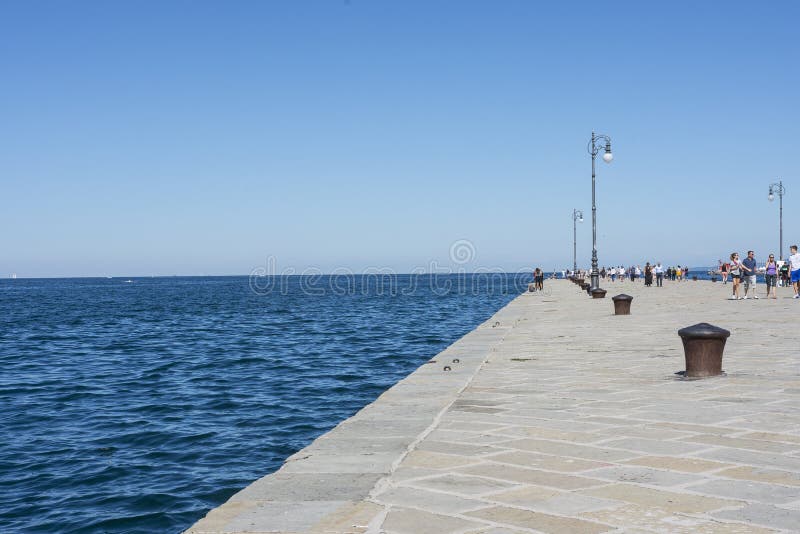 Pier in Trieste editorial photography. Image of dock - 76398257