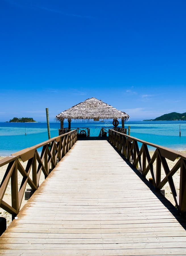 Pier on a tropical beach stock image. Image of relax, paradise - 7738101
