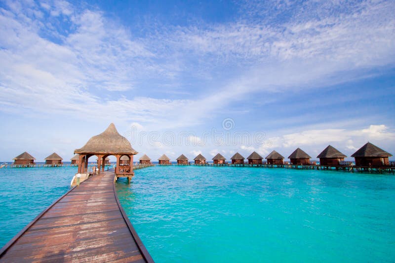 Pier on the Tropical Island Stock Image - Image of relaxation, pier ...