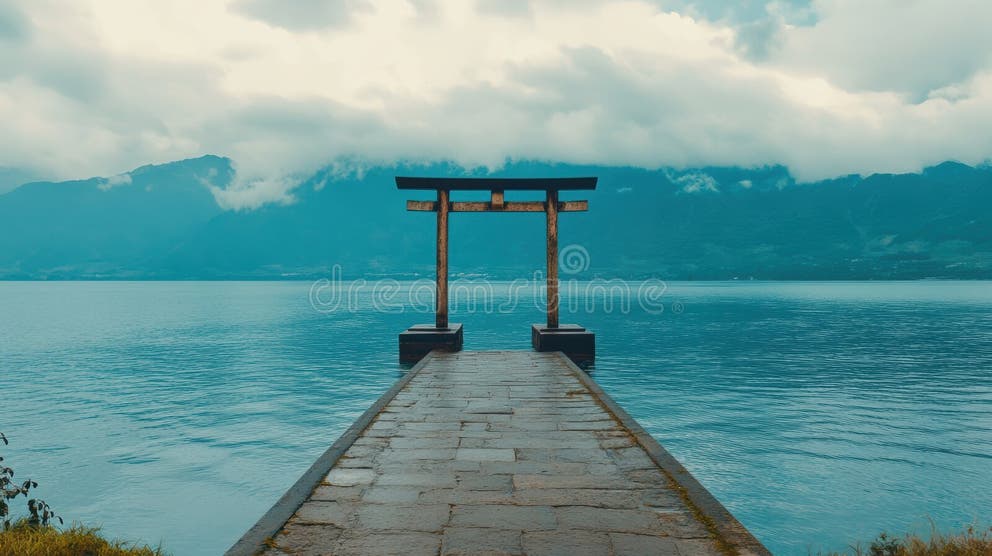 A Pier beside Water Features a Gate, Creating a Scenic Waterfront View ...