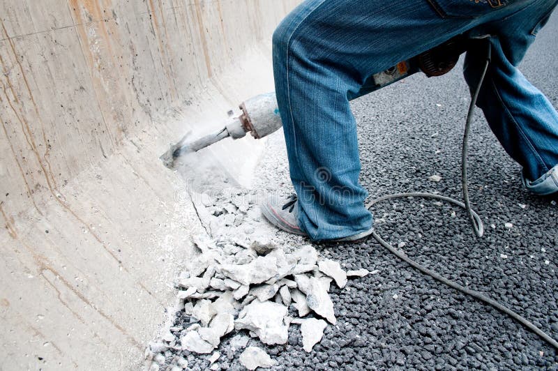 Pierce cement stock image. Image of woker, road, arrow - 24932897