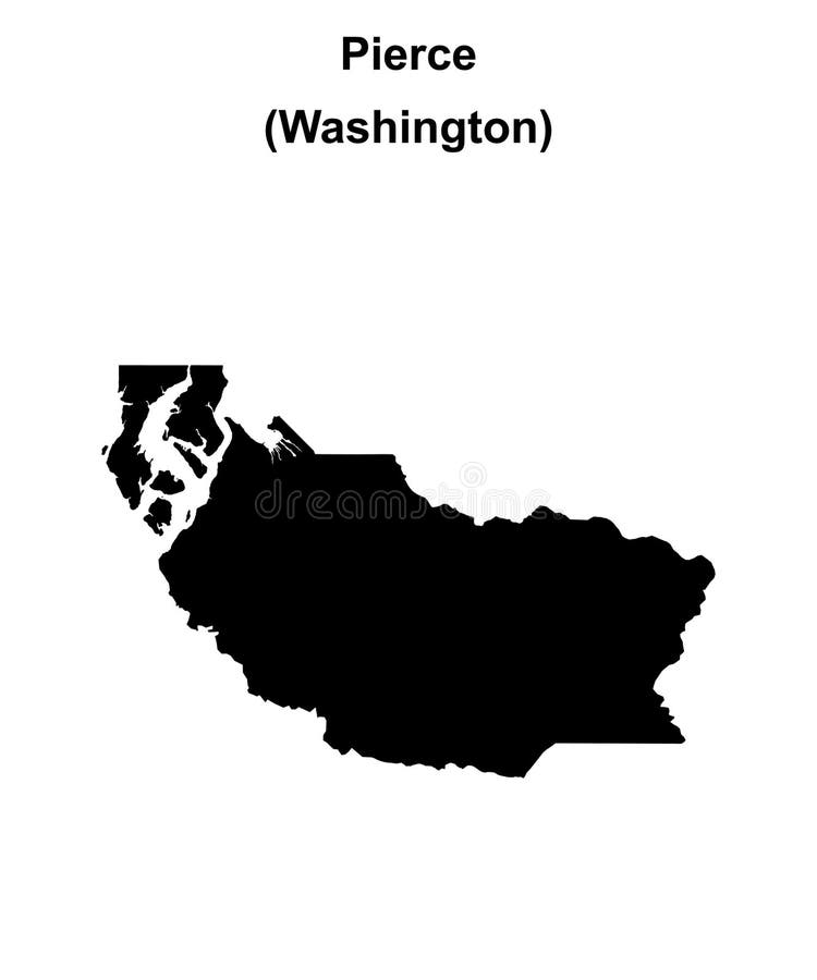 Pierce outline map stock vector. Illustration of template - 361874937