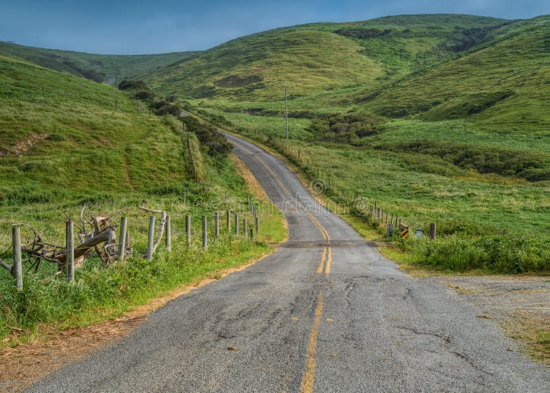 Pierce Point Road in Point Reyes National Seashore Stock Photo - Image ...