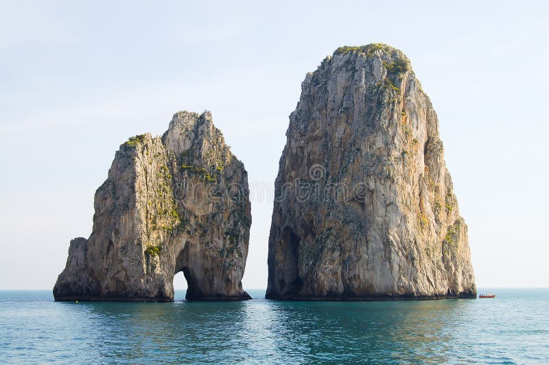 Pierced Cliff - Capri Island - Italy Stock Image - Image of cove ...