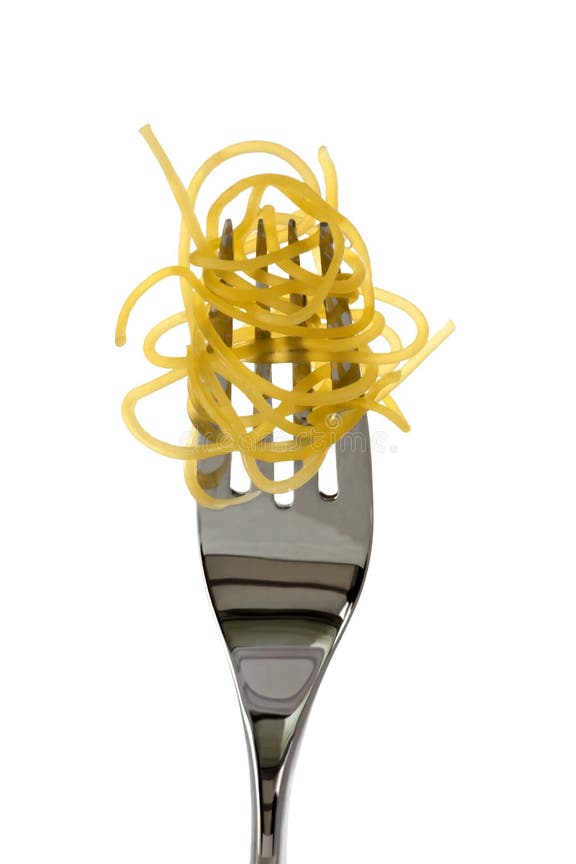 Pierced food item stock image. Image of noodles, sauce - 28075377