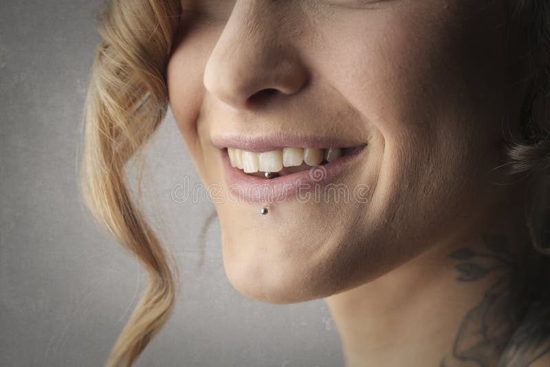 Piercing stock image. Image of alternative, female, closeup - 52340877