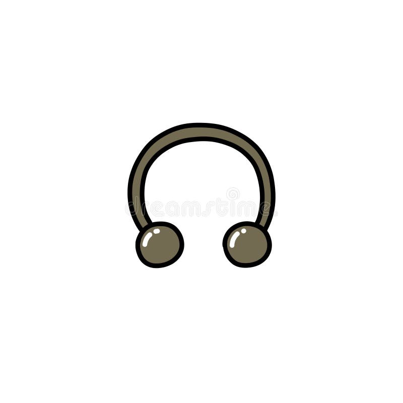 Ear Piercing Doodle Icon, Vector Illustration Stock Illustration ...