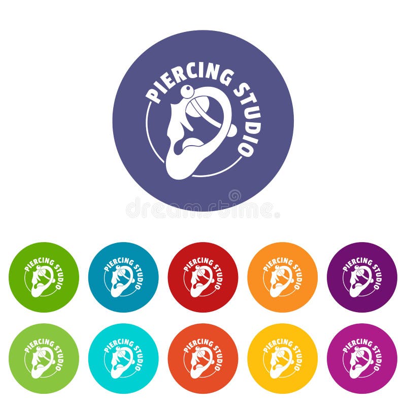 Piercing Logo Simple Gray Style Stock Illustrations – 13 Piercing Logo ...