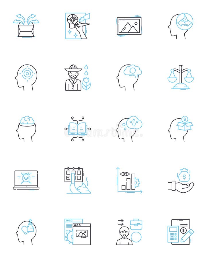 Piering Platforms Linear Icons Set. Stability, Strength, Durability ...