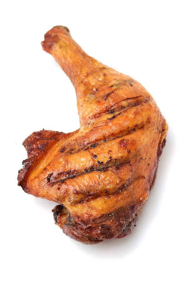 Pierna De Pollo Asada a La Parilla Foto de archivo - Imagen de pollo ...