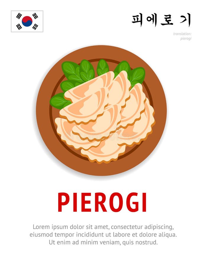 Pierogi Or Dumplings Cartoon Illustration Stock Vector - Illustration ...