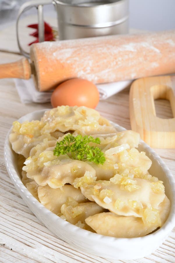 Pierogi.Polish dish stock image. Image of delicious, eating - 27115935
