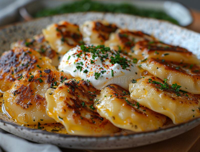Pierogi are Traditional Dish of Polish Cuisine Stock Photo - Image of ...
