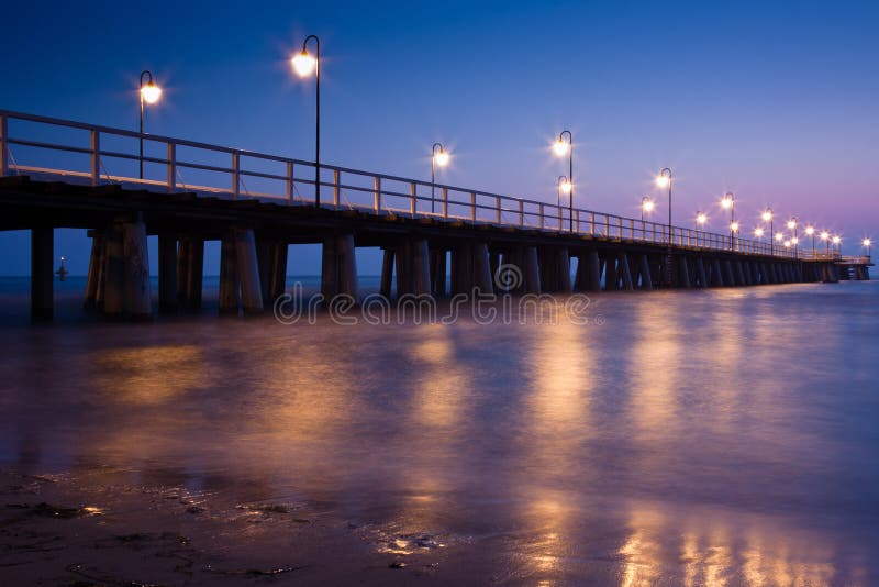 Pierr in the morning stock image. Image of sunrise, pier - 26635109