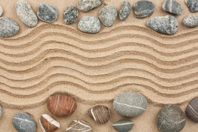 Pierre Avec Du Sable En Arrière-plan Photo stock - Image du beauté ...