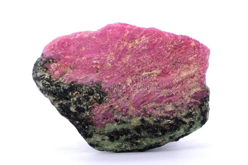 Pierre de Ruby Zoisite photo stock. Image du rose, roche - 45608542