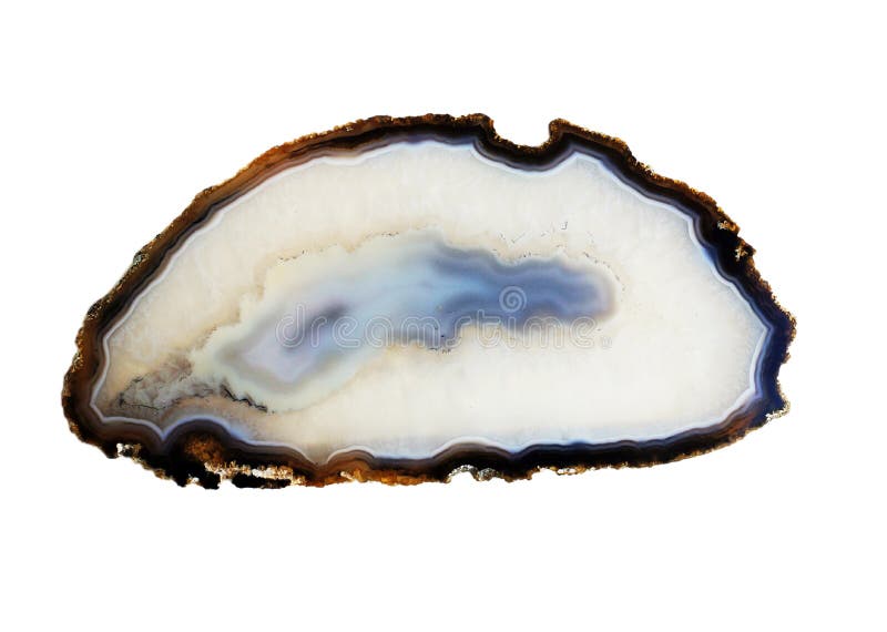 Pierre Gemme O D'isolement Par Agate Sur Le Fond Blanc Image stock ...