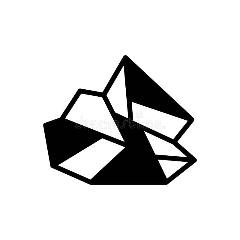 Black Solid Icon for Pierre, Stone and Rock Stock Vector - Illustration ...