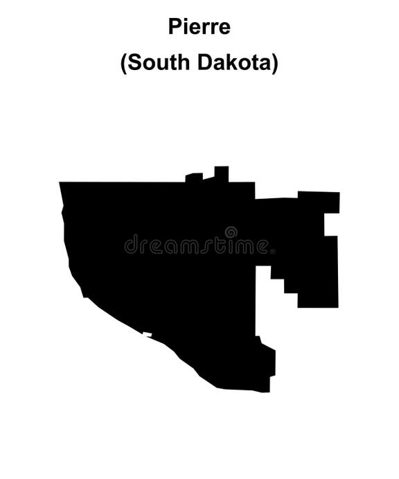 Pierre outline map stock vector. Illustration of design - 357535204