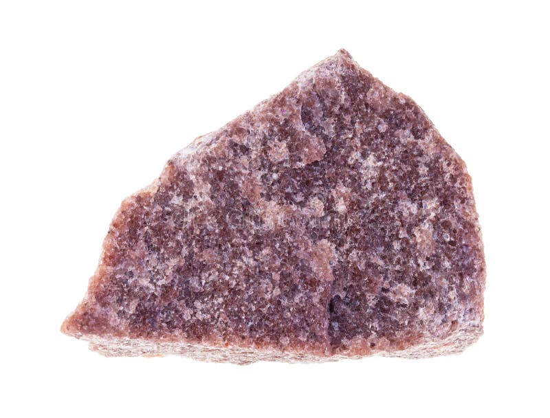 Pierre Rose Crue De Quartzite Sur Le Blanc Image stock - Image du petit ...