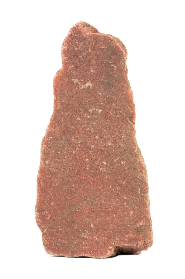 Pierre Rouge De Granit D'isolement Sur Le Fond Blanc Photo stock ...