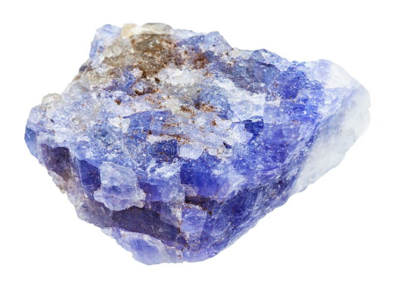 Pierre Violette Bleue De Zoisite De Tanzanite D'isolement Photo stock ...