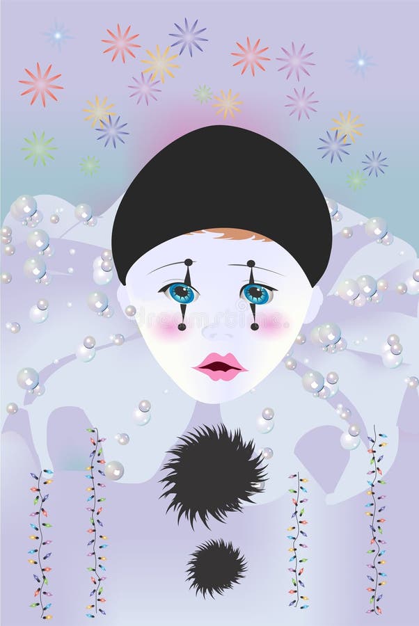 Pierrot, 3D CG stock illustration. Illustration of abstract - 47096811