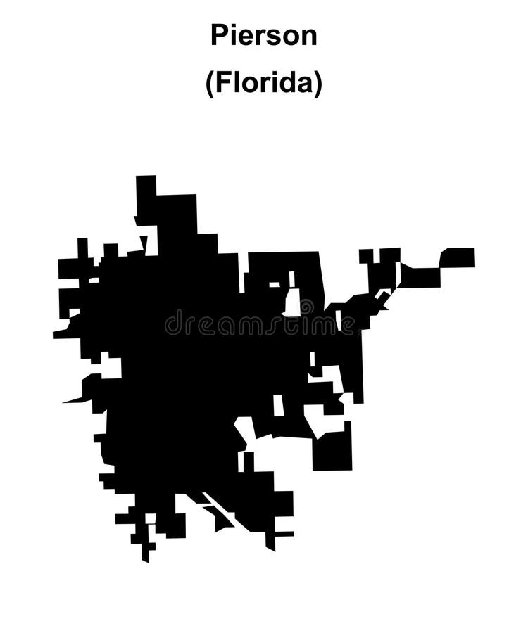 Pierson outline map stock illustration. Illustration of region - 386151155