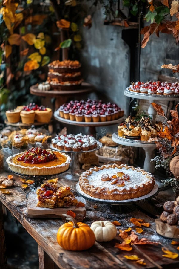 Pies on Table stock image. Image of generated, presentation - 381891001