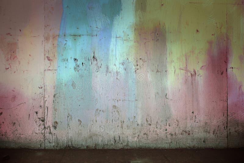 Pieza De Pared Pintada En Los Diversos Colores Foto de archivo - Imagen ...