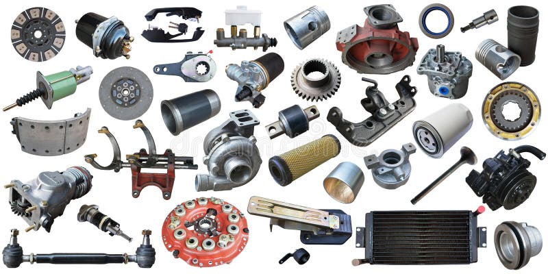 Piezas Del Collage Para Auto Isolared Imagen de archivo - Imagen de ...