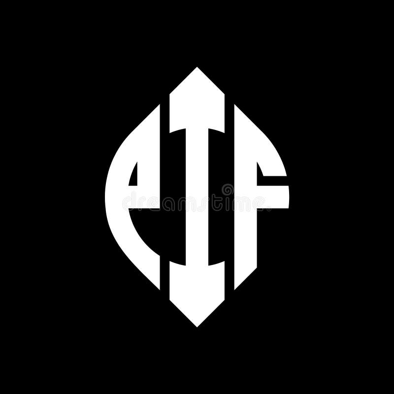 PIF Circle Letter Logo Design with Circle and Ellipse Shape. PIF ...
