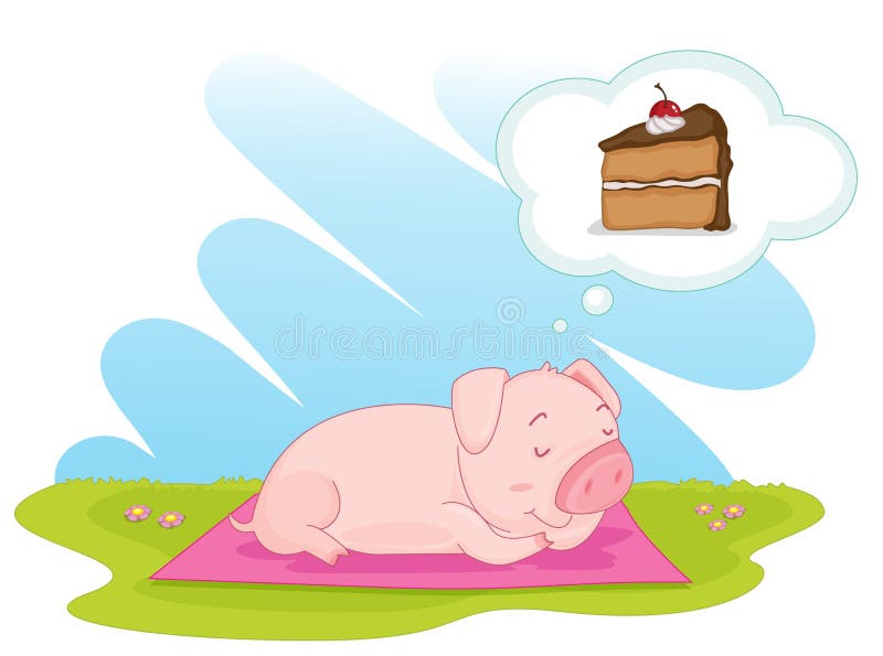 Pig Dreaming Stock Illustrations – 202 Pig Dreaming Stock Illustrations ...