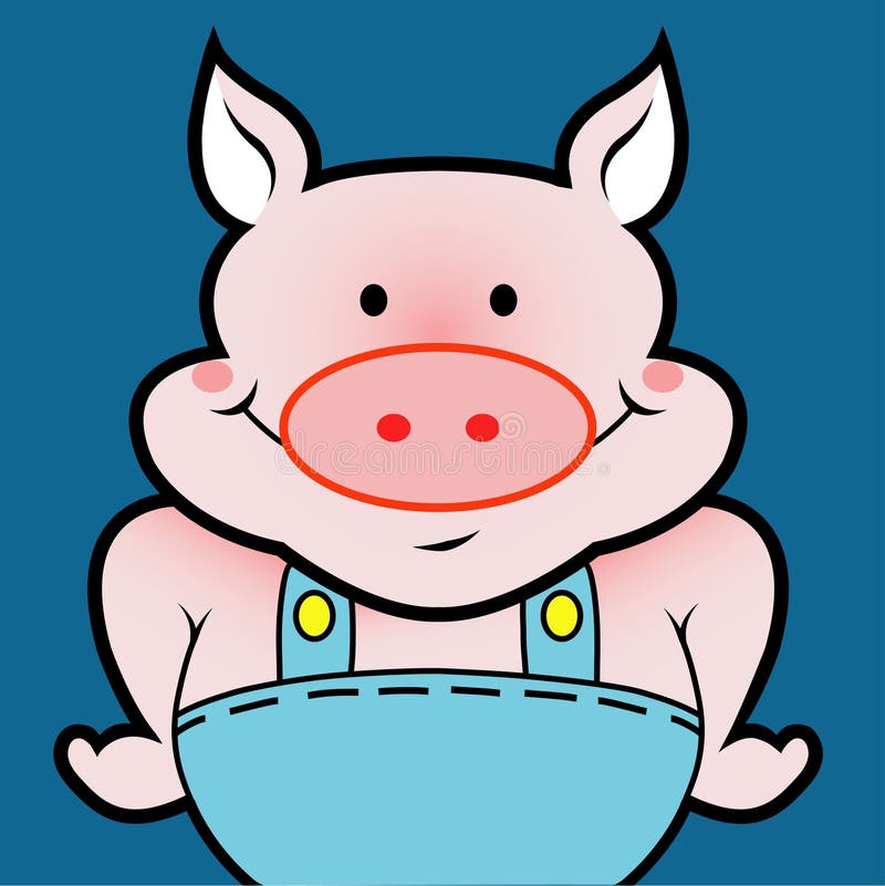 Pig avatar stock vector. Illustration of drawn, decorative - 25770413