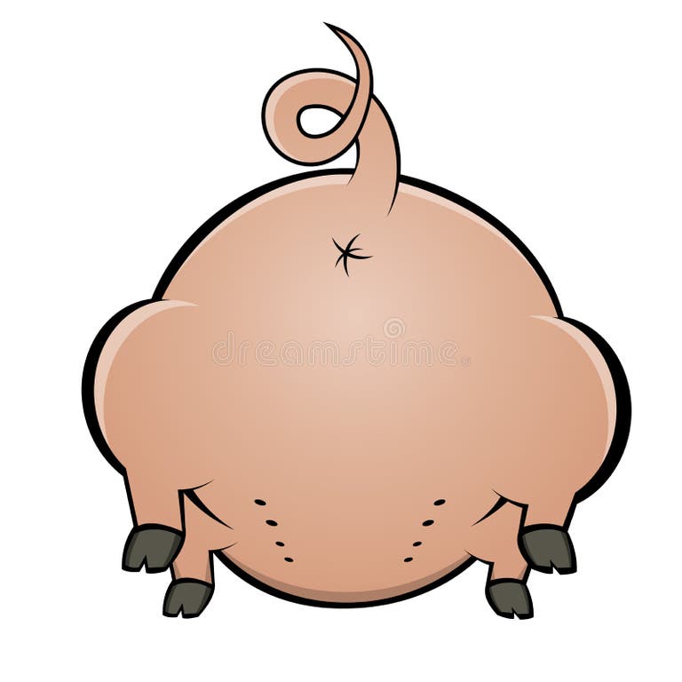 Pig back stock vector. Illustration of character, cartoon - 28944062