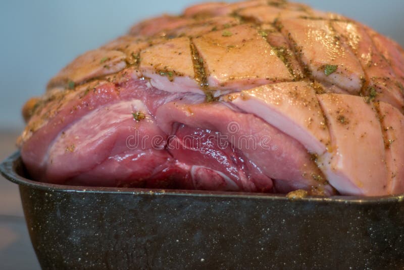 Pig back leg stock image. Image of skin, meat, back, board - 83621941