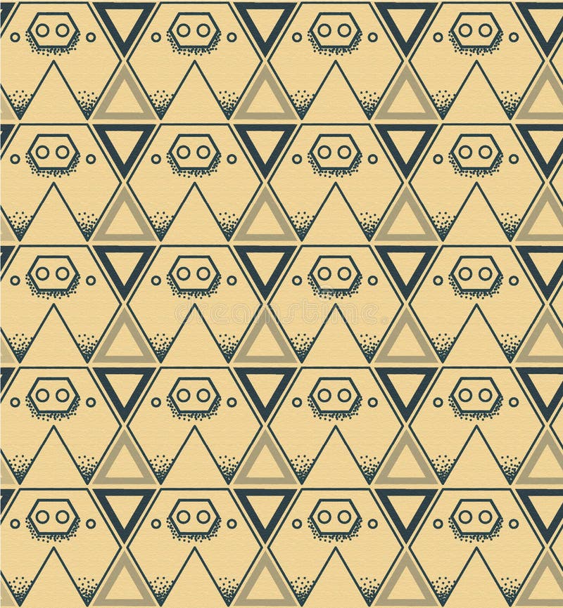 Pig Background Pattern Triangle Yellow Stock Vector - Illustration of ...