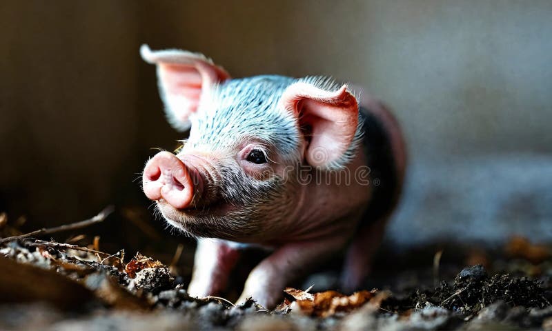 Pig in a cage Mini pig stock illustration. Illustration of organ ...