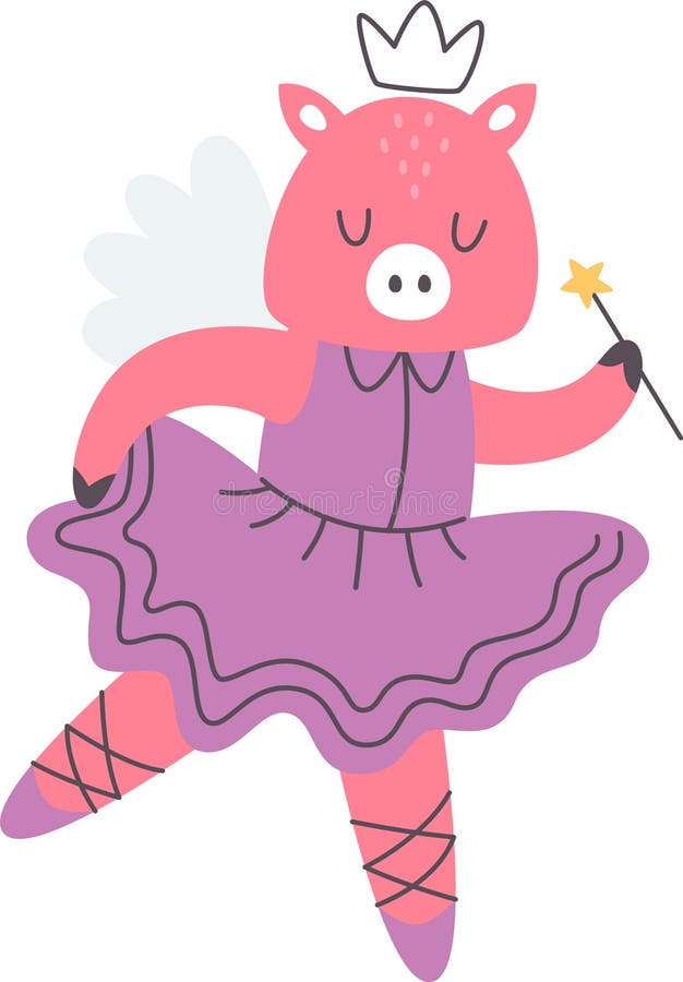 Pig Character Dancing stock vector. Illustration of dance - 286422257