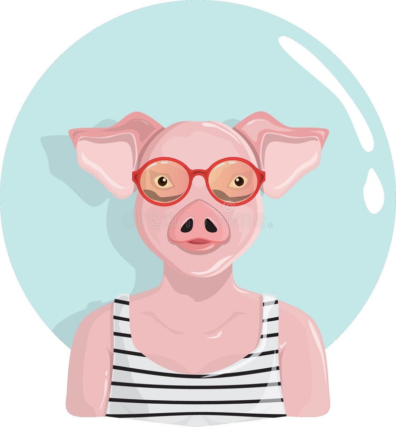 Pig Character. Vector Illustration Decorative Design Stock Vector ...
