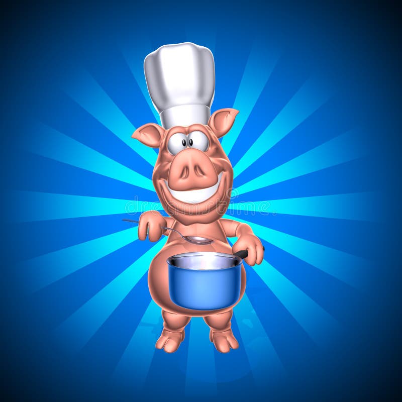 Chef pig stock illustration. Illustration of cuisine, feast - 3867949