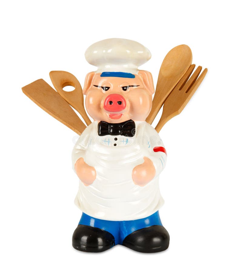 Pig chef stock photo. Image of blue, background, cooking - 38732200