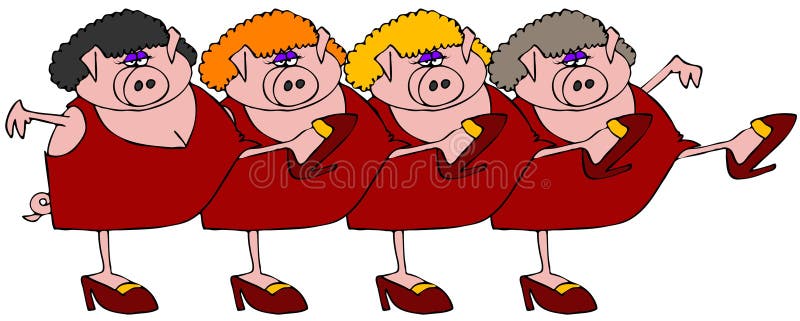 Cow Chorus Line stock vector. Illustration of bull, beef - 1930232