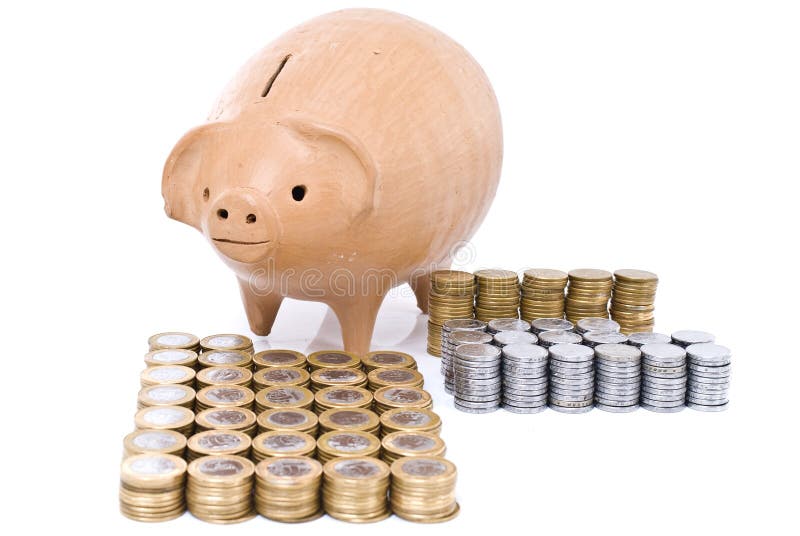 Pig Coin Bank stock photo. Image of saving, currency - 13714872