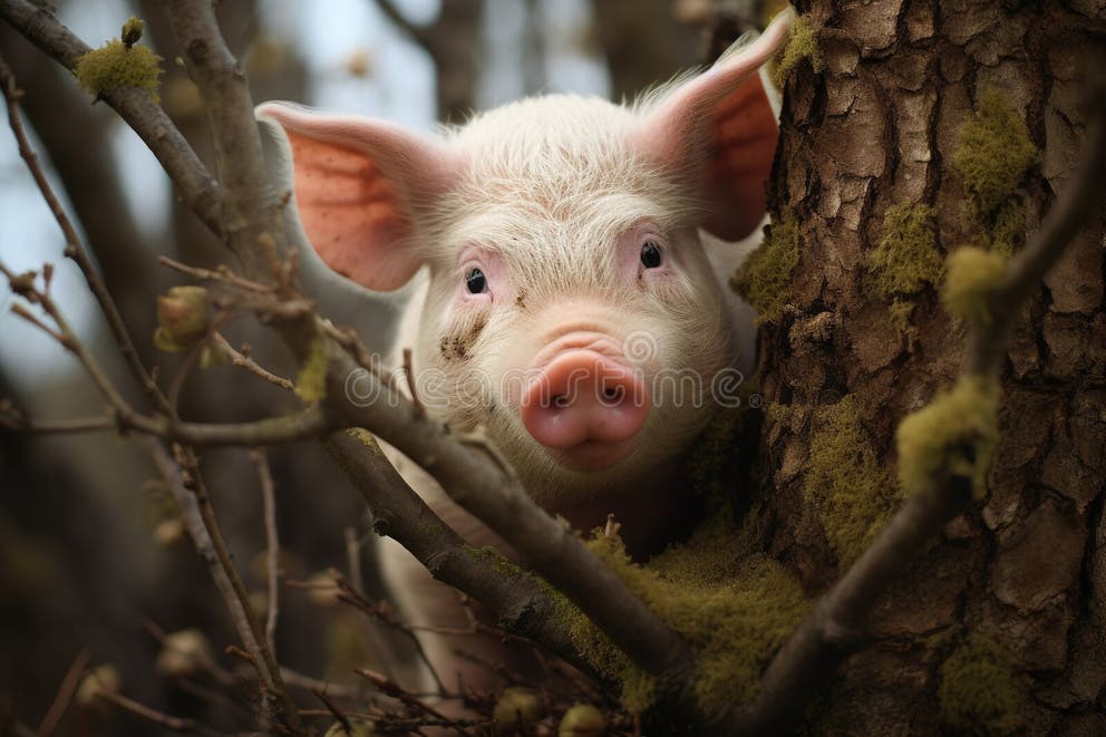 The Pig Digging the Ground and Looking for Truffles. Generative AI ...