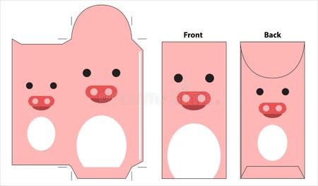 Pig envelope design stock vector. Illustration of pork - 129621407