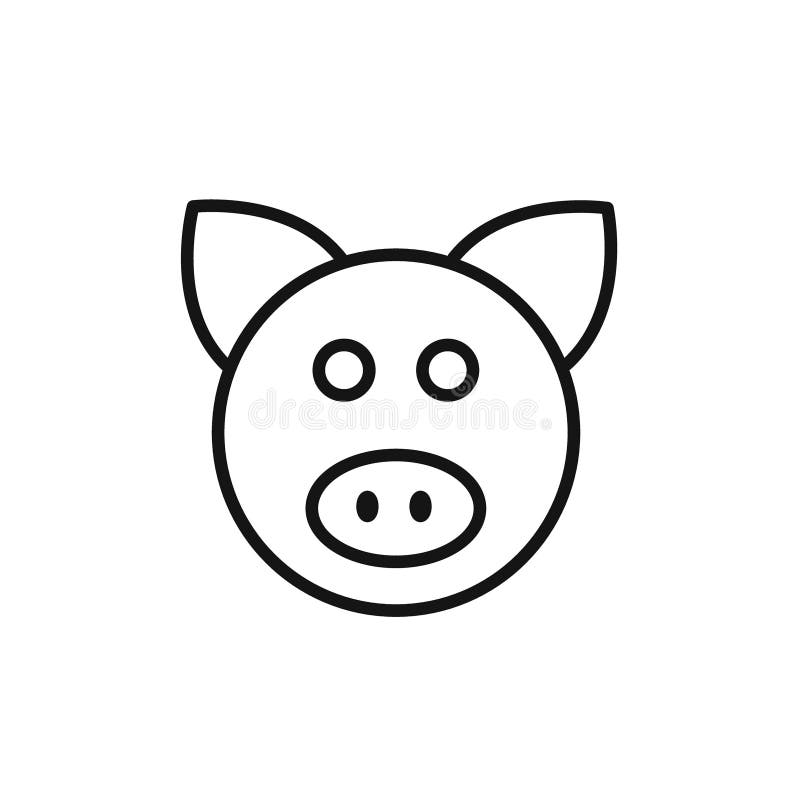 Pig Face Icon Vector Set Collection for Web Stock Vector - Illustration ...