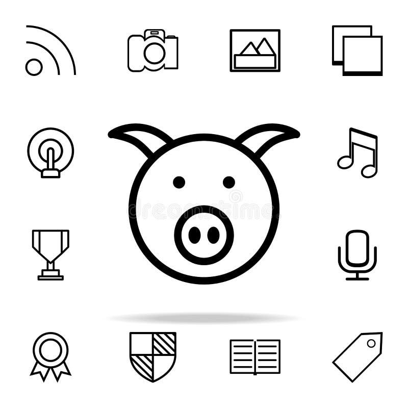 Pig Face Icon. Web Icons Universal Set for Web and Mobile Stock ...